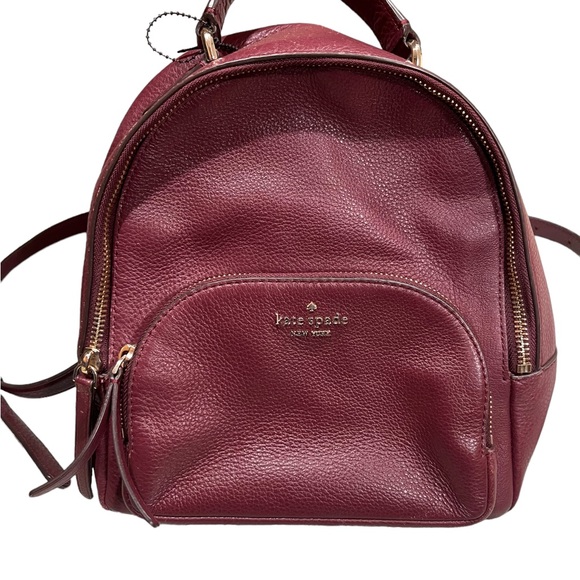 kate spade | Bags | Kate Spade Dark Red Leather Backpack | Poshmark